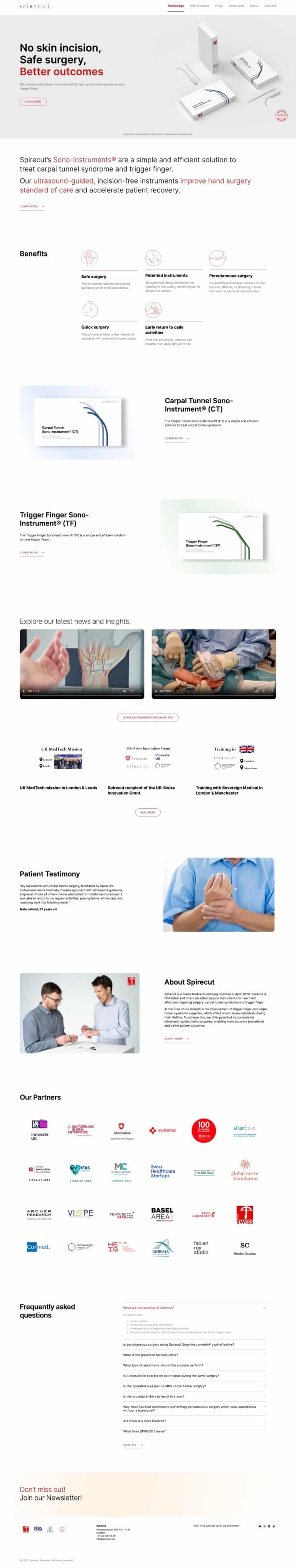 Web Design Portfolio: Spire Cut